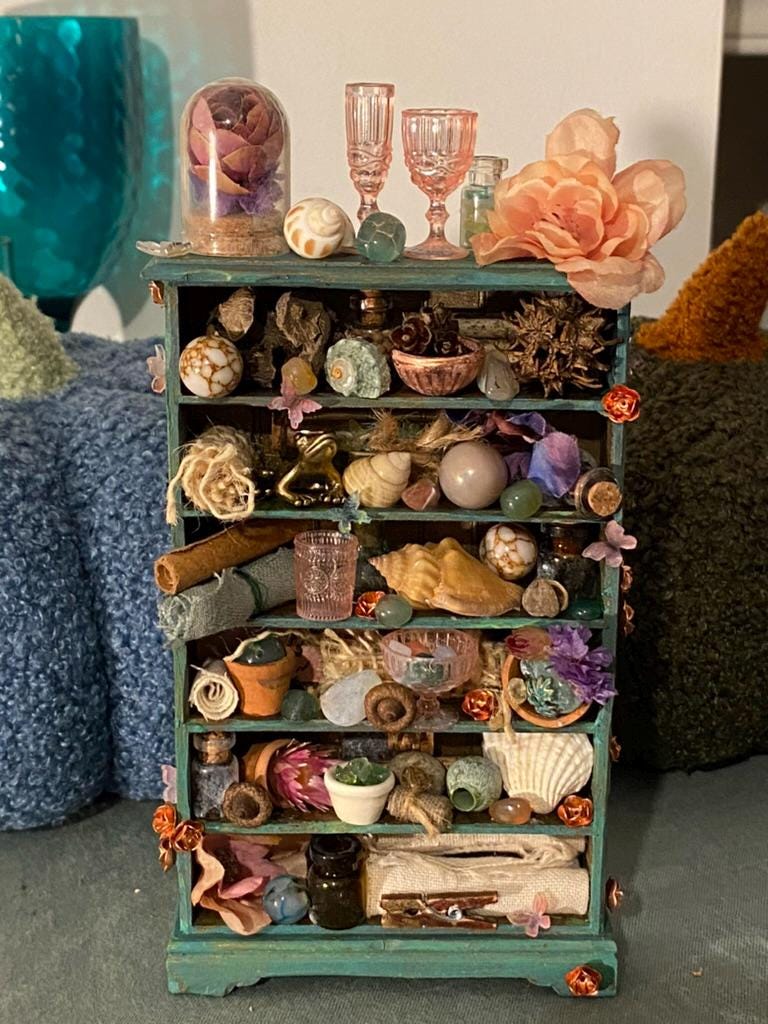 Dollshouse Miniature Fairy Cabinet of Curiosities - Etsy
