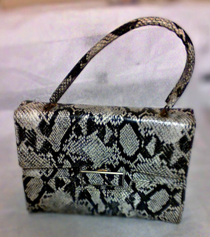 Ladies Faux Snake Skin Hand Bag - Etsy