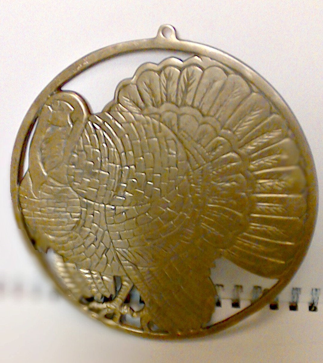 Vintage 1983 Gorham Brass Italian Footed Turkey Trivet 7 Round BR-42 ...