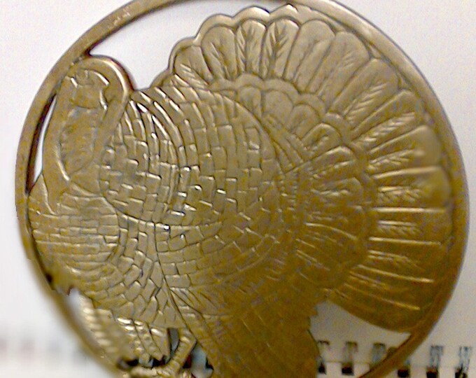 Vintage 1983 Gorham Brass Italian Footed Turkey Trivet 7" Round BR-42 ...