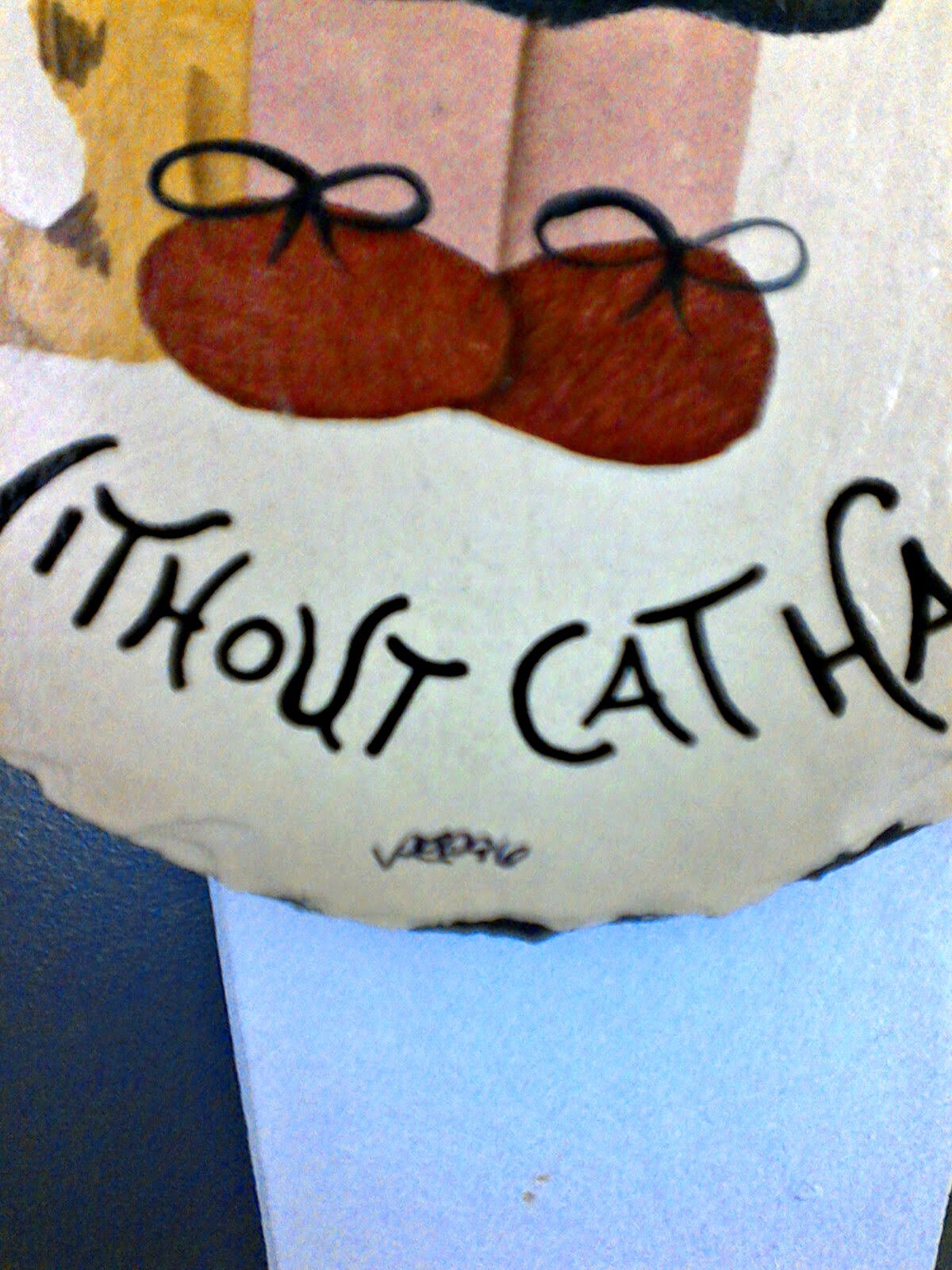 Vintage Hand Crafted Slate With Hand Painted Lady With Cat - Etsy