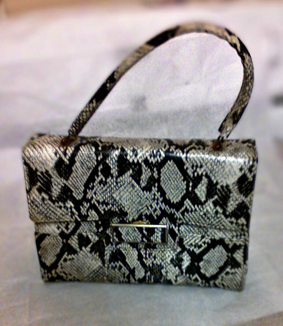 Ladies Faux Snake Skin Hand Bag - Etsy