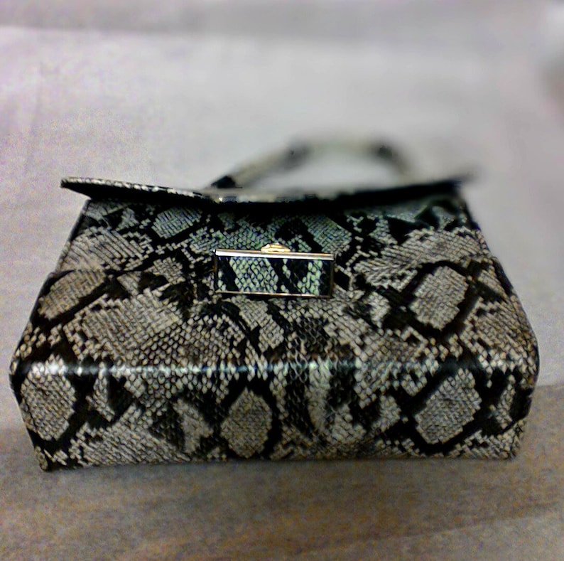 Ladies Faux Snake Skin Hand Bag - Etsy