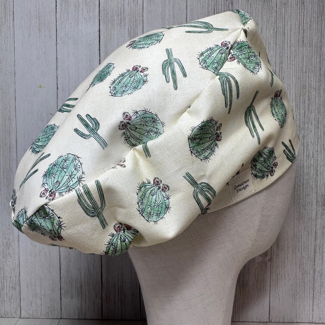 Southwest Cactus Euro Style Scrub Cap for Women, Arizona Desert Icon ...