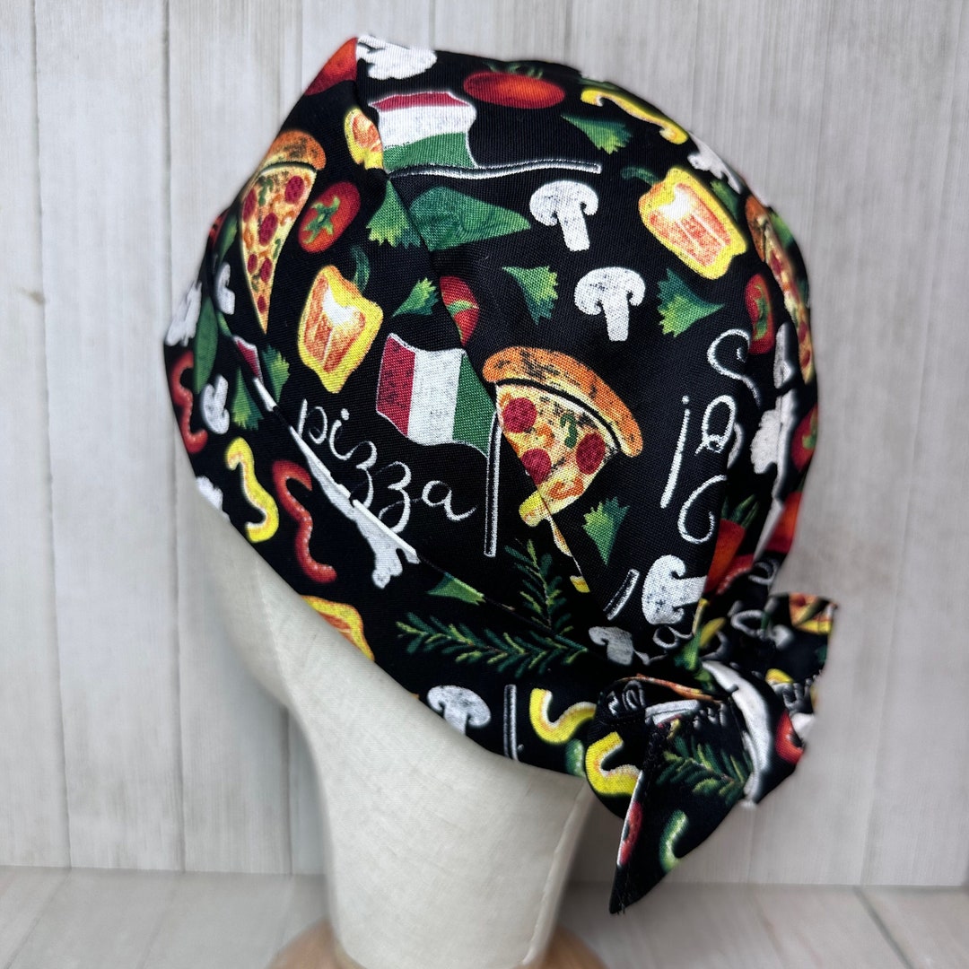 Italy Pixie Tie-back Scrub Cap for Women Italian Flag & Food - Etsy