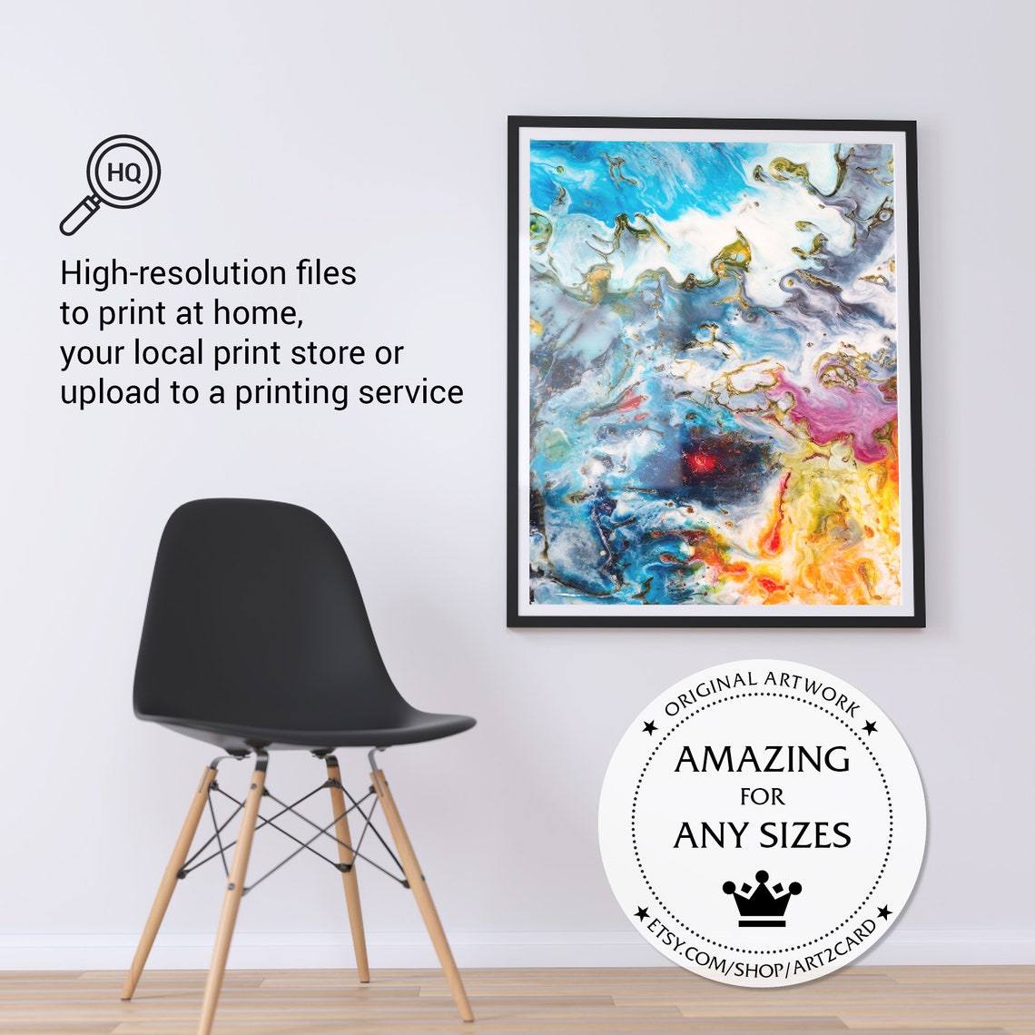 ABSTRACT PRINTS Printable Wall Art Digital Download Modern Wall Art ...