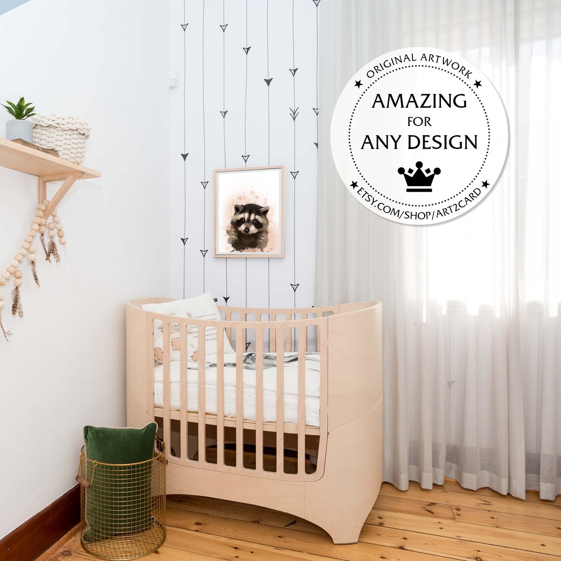 Raccoon Baby Nursery Animals Woodland Forest Animals Exclusive Souvenir ...