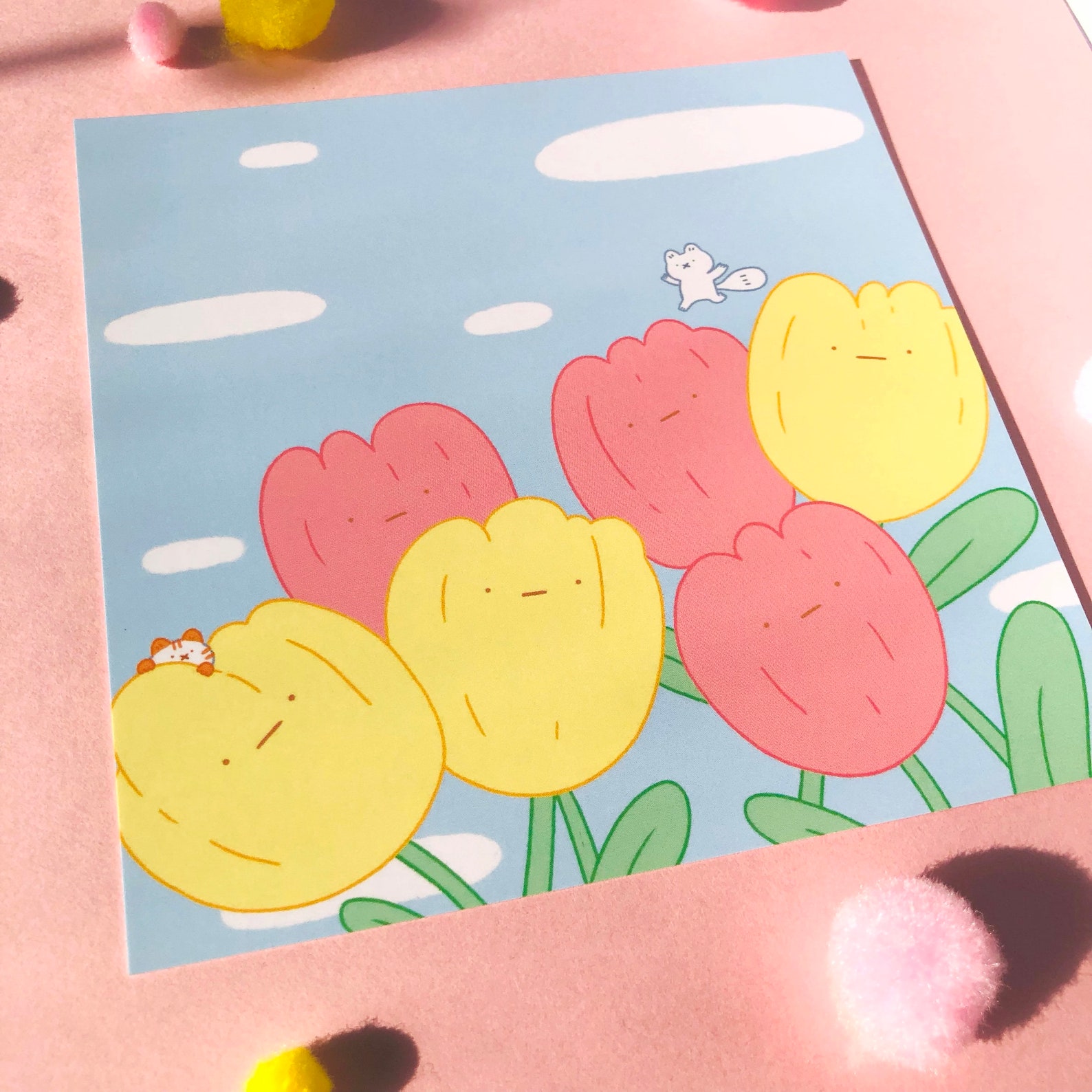 Meji and Muji Tulip Art Print 5.8 X 5.8 - Etsy