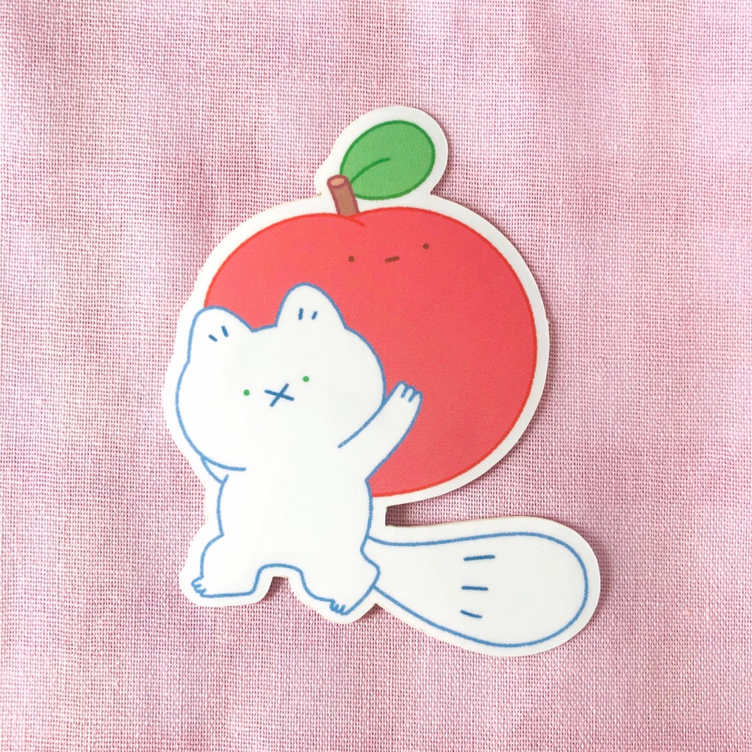 Muji Apple - Vinyl Sticker - Etsy