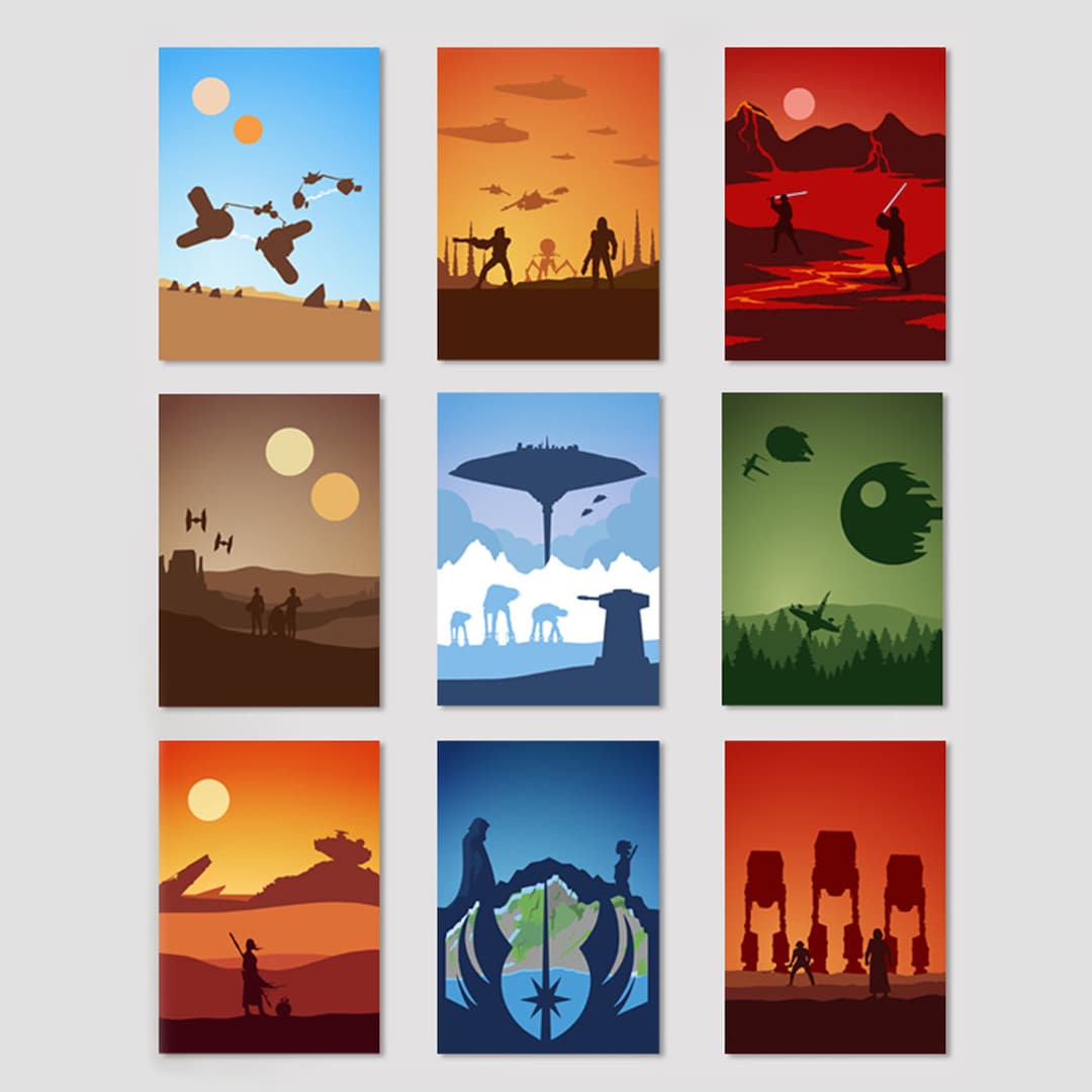 DIY Set Posters, Minimalist Movie Poster Set, Create Your Any Set ...