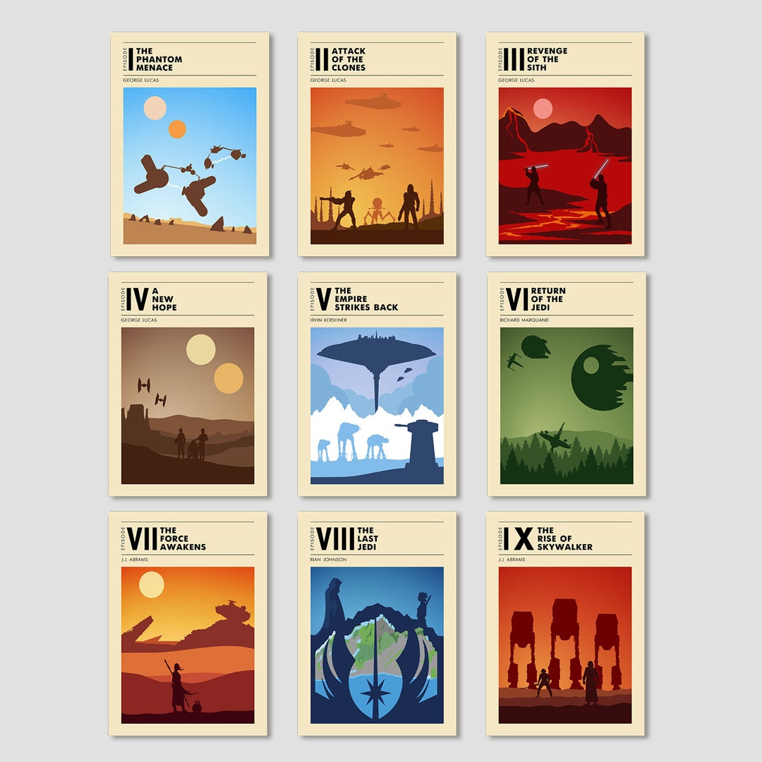 DIY Set Posters, Minimalist Movie Poster Set, Create Your Any Set ...