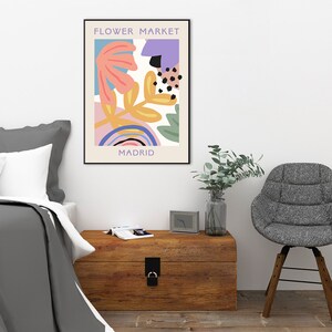 DIY Set Posters, Pastel Colorful Gallery Wall Set, Flower Market Poster ...
