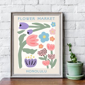 DIY Set Posters, Pastel Colorful Gallery Wall Set, Flower Market Poster ...