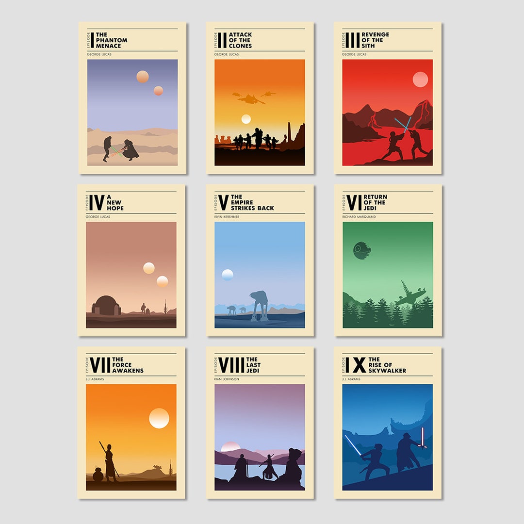 DIY Set Posters, Minimalist Movie Poster Set, Create Your Any Set ...
