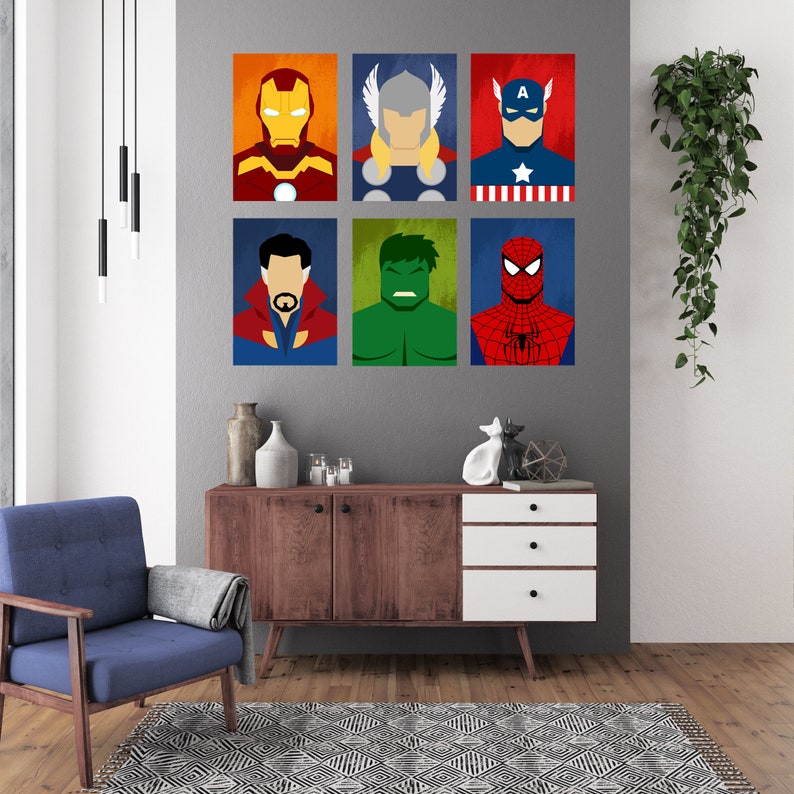 Set Posters Minimalist of 6 Pcs Decor Poster Set Poster Wall - Etsy