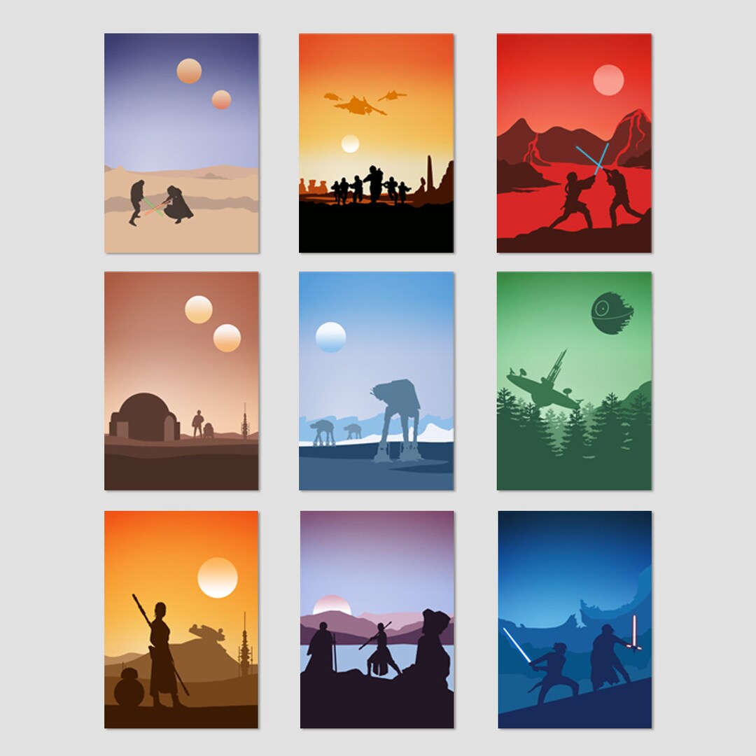 DIY Set Posters, Minimalist Movie Poster Set, Create Your Any Set ...