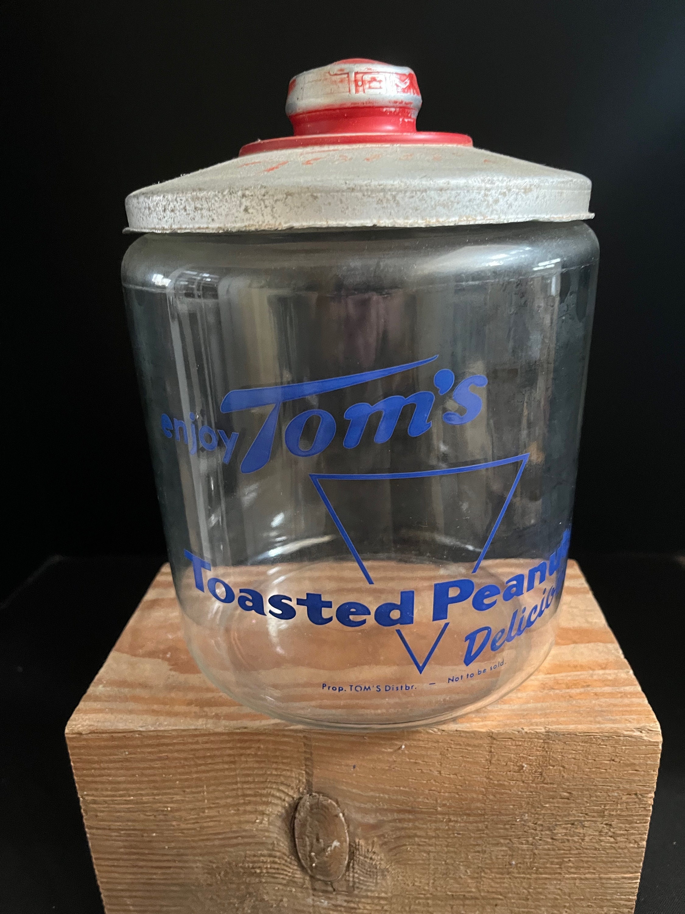 Rare tom's Toasted Peanuts Glass Counter - Etsy