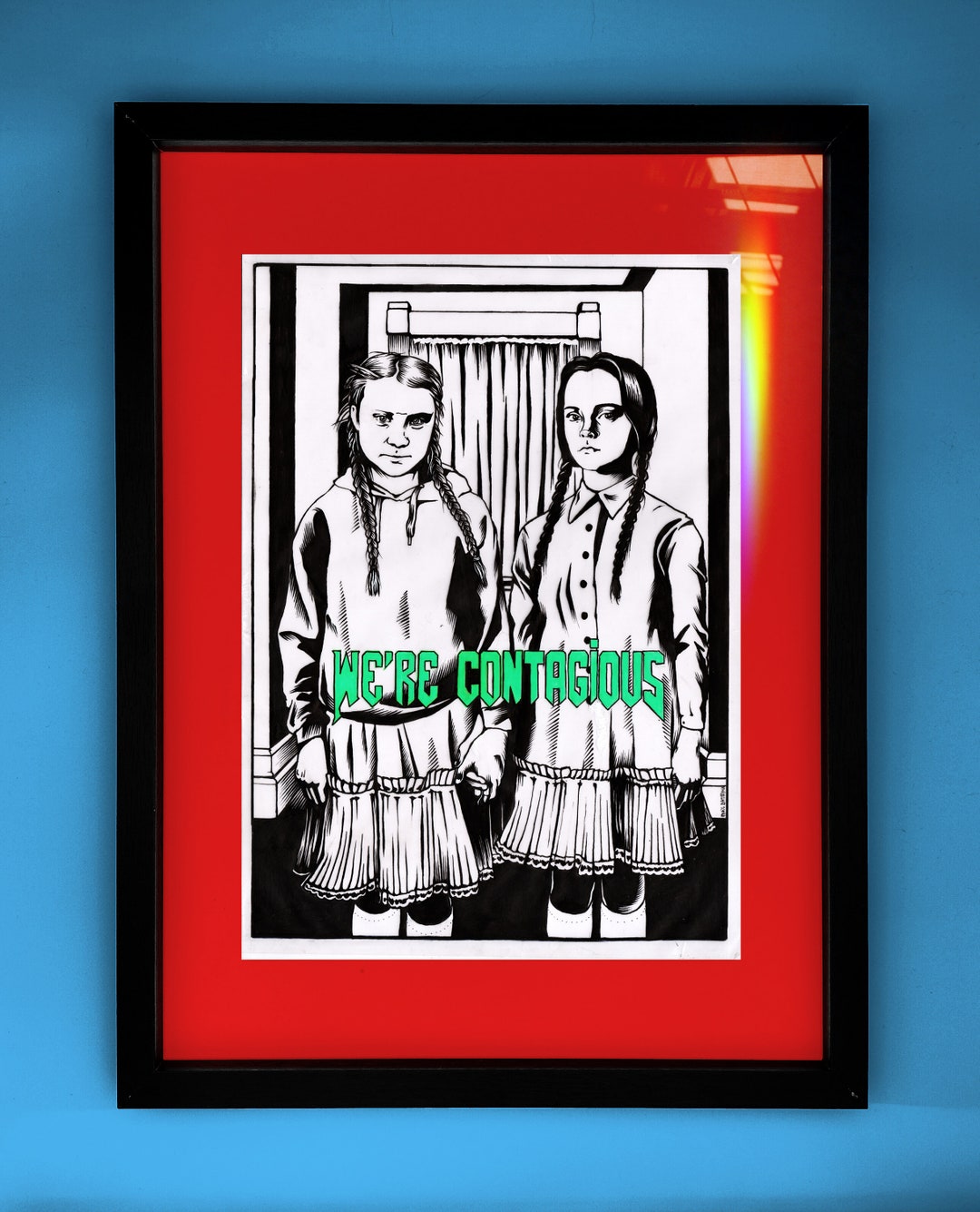 Contagion Original Drawing, Framed - Etsy