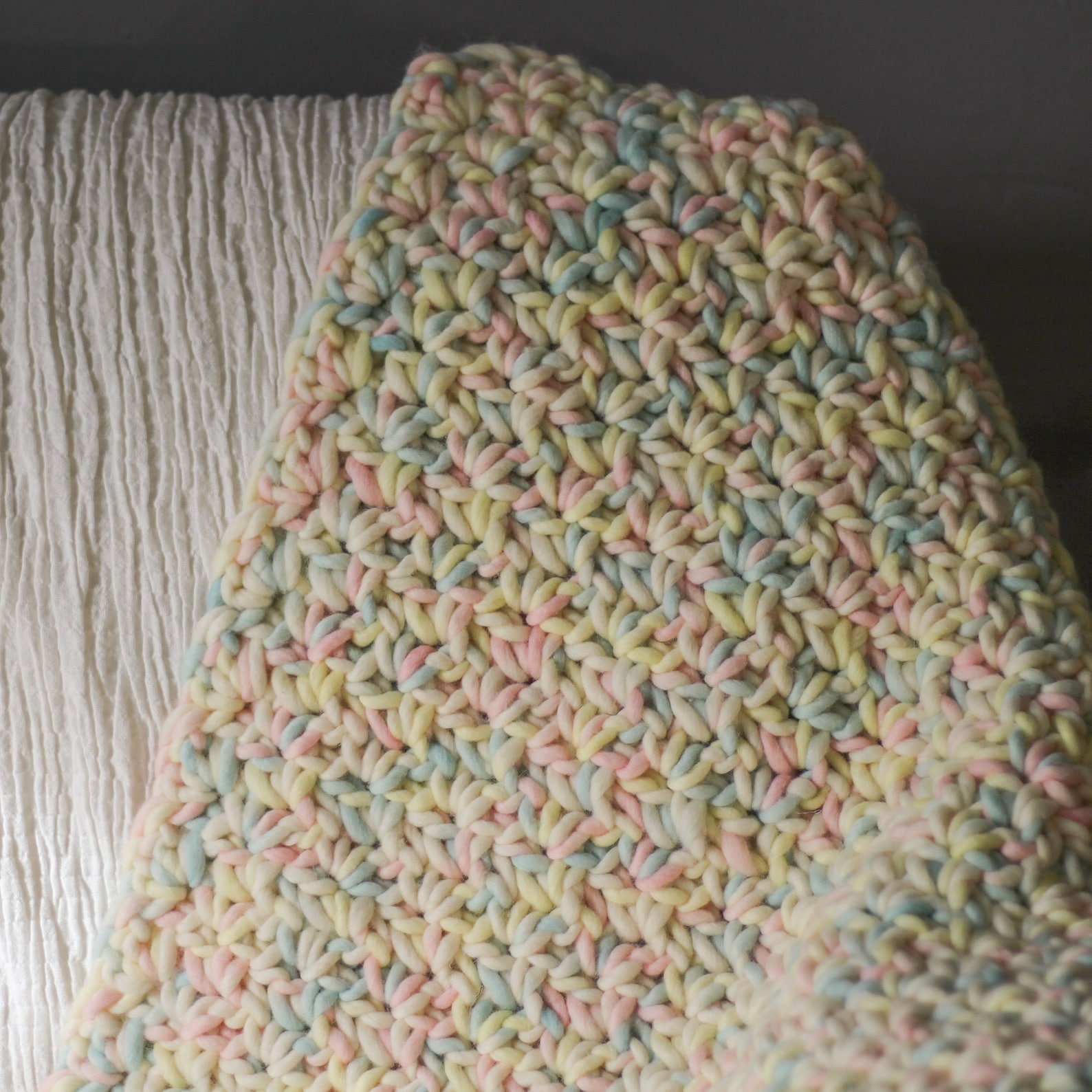 Crochet Pattern Chunky Baby Blanket Marshmallow Blanket - Etsy