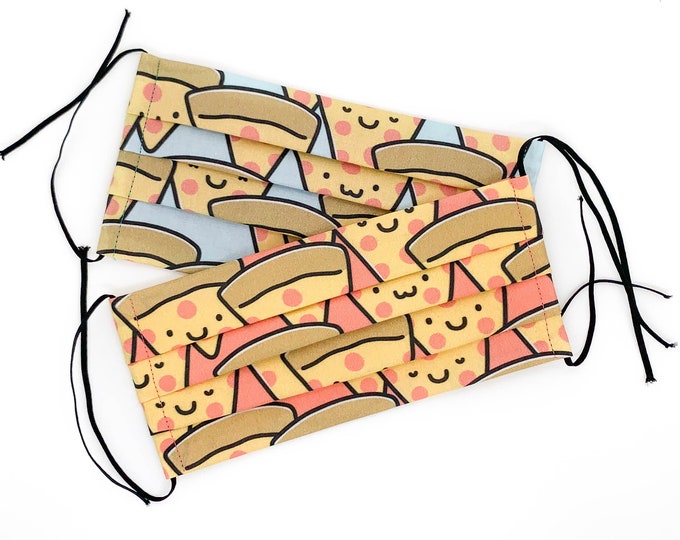 Pizza Party Taco Tuesday Happy Food Face Mask Reusable Mask - Etsy