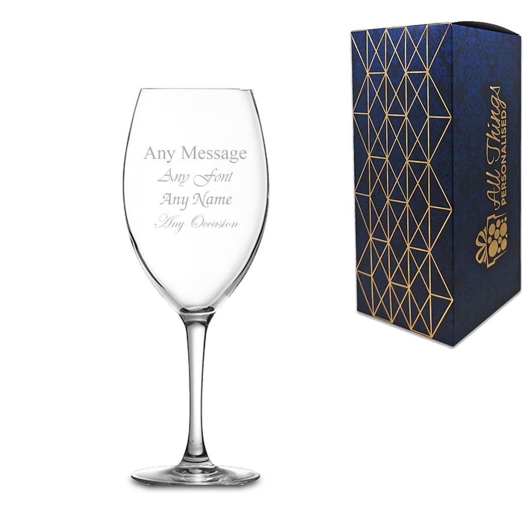 Verre à vin gravé personnalisé Malea 8 1/4 oz avec - Etsy France