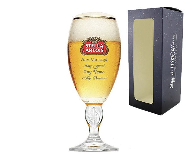 Personalised Engraved Stella Pint Glass 20oz Wedding Beer | Etsy