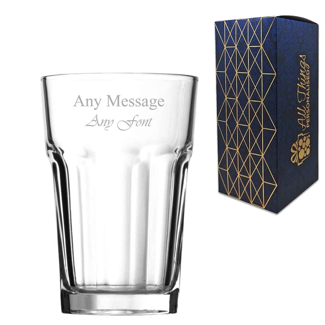 Engraved American Style Iced Tea 15oz/443ml, Casablanca Glass, Any ...