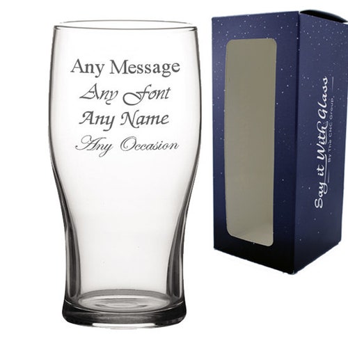 Personalised Beer Glass Custom Beer Glass Engraved Pint - Etsy