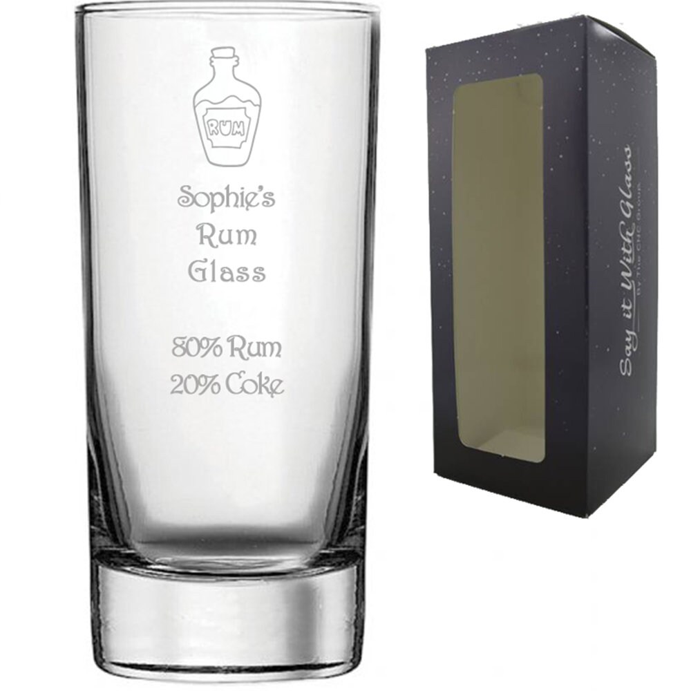 Personalised Engraved Rum Hi Ball Glass Perfect Gift for Rum - Etsy