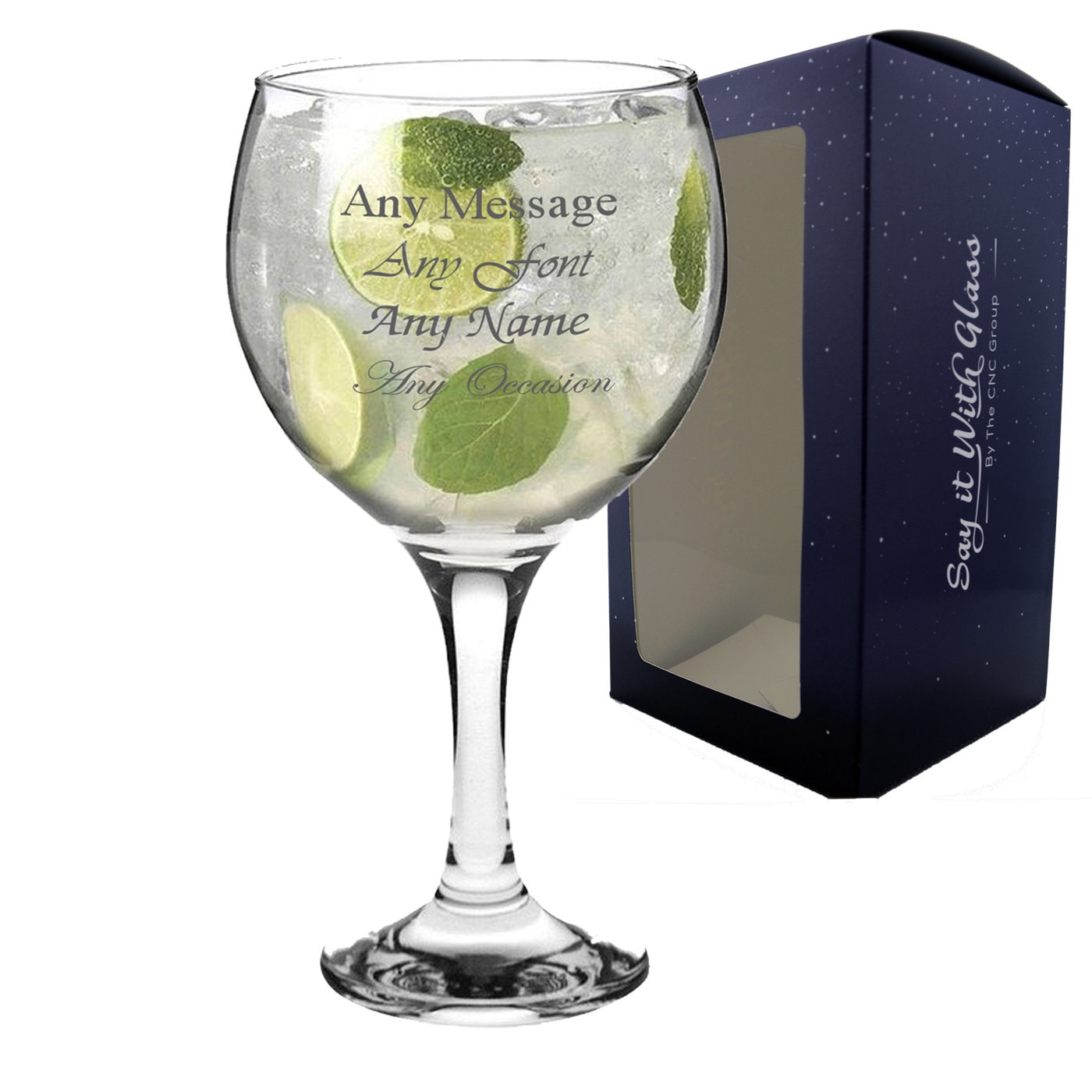 Personalised Engraved Large Gin Balloon Glass Wedding Bridesmaid ...