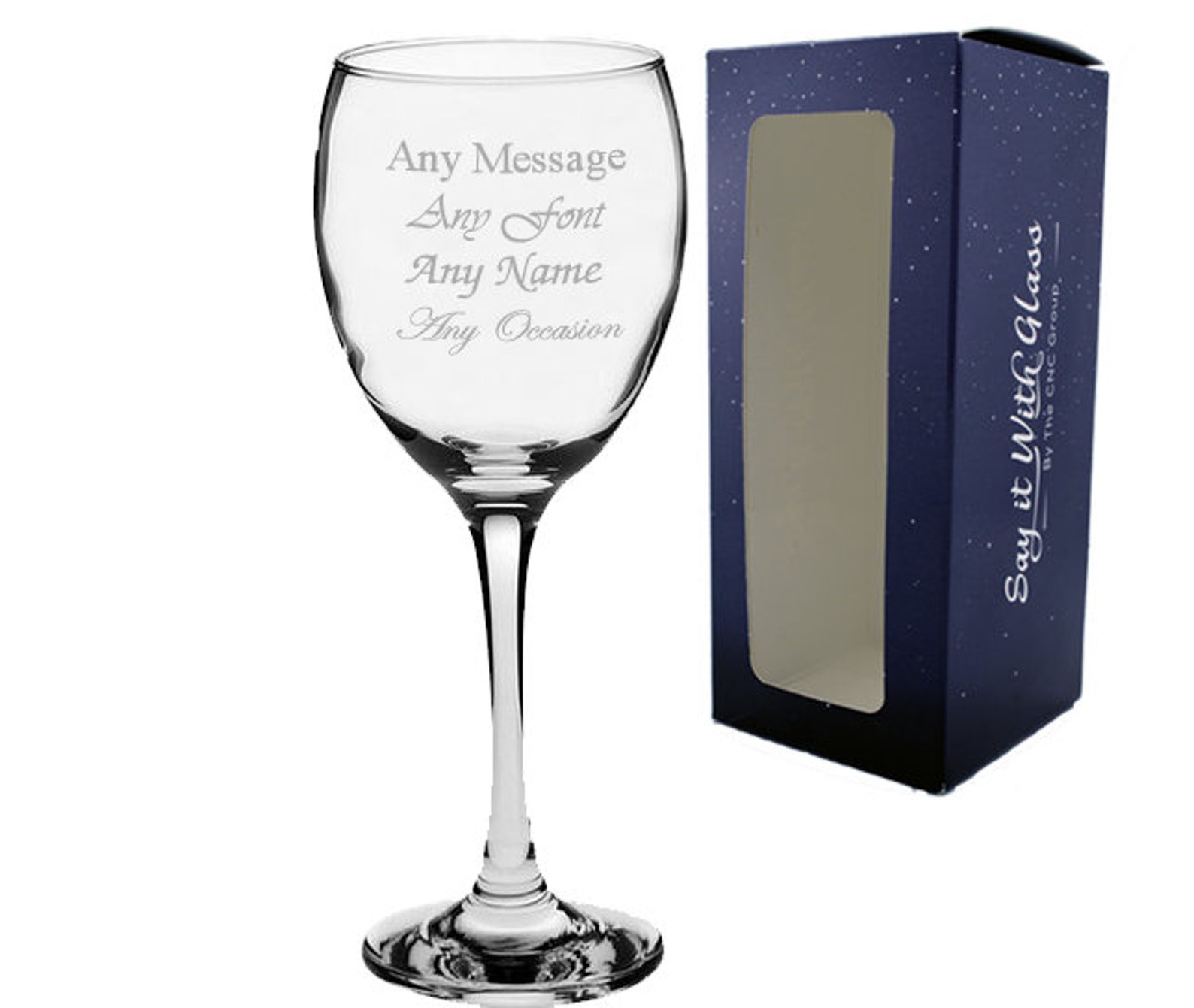 Personalised Engraved Red Wine Glass Engrave With Any | Etsy