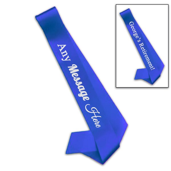 Royal Blue Sash - Etsy