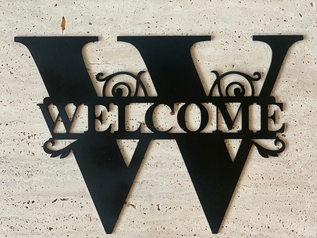 Welcome Door Sign - Metal Welcome Sign - Custom Metal Sign ...