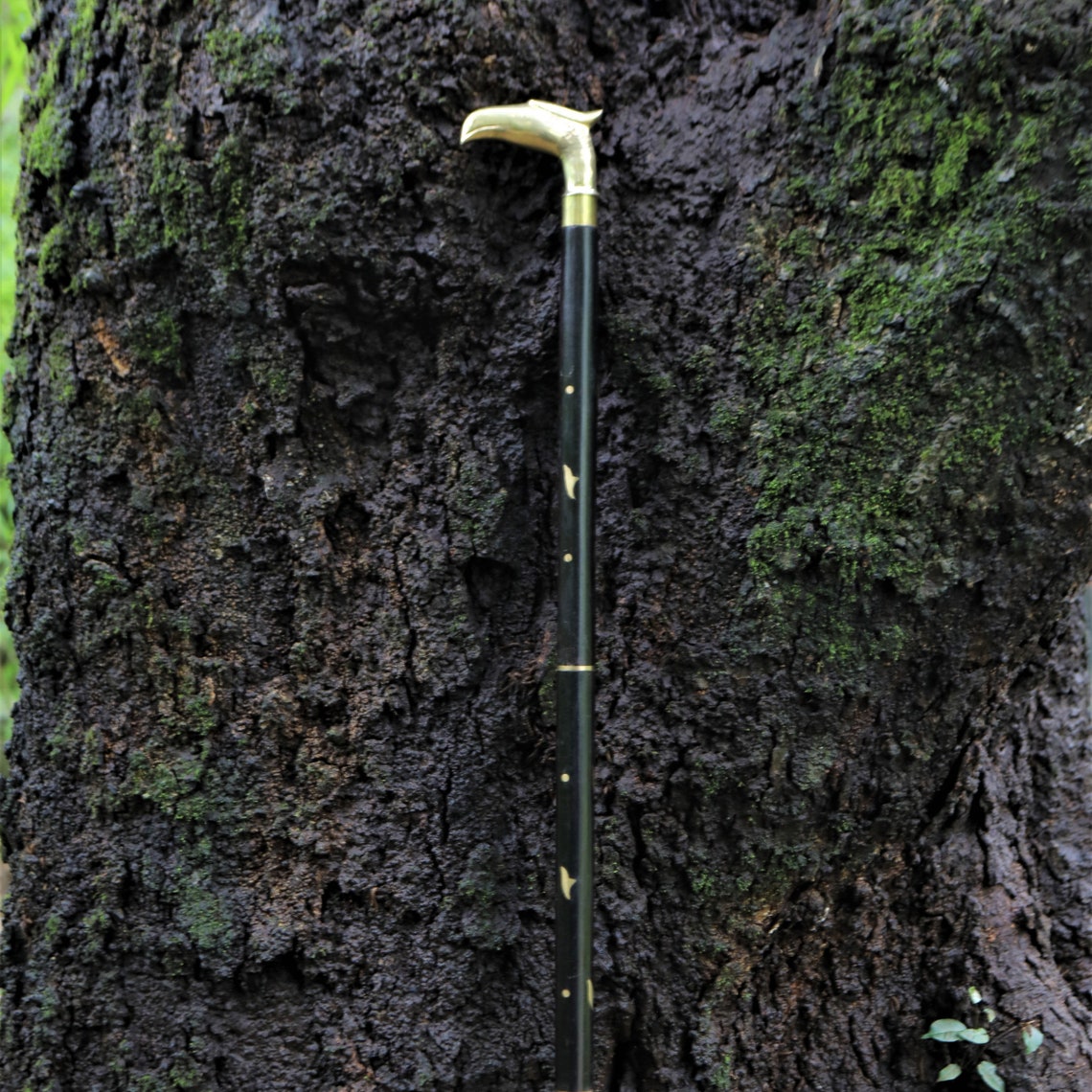 Indian Rosewood Walking Stick / Cane With Brass Eagle Shaped - Etsy