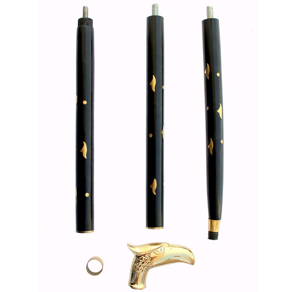 Indian Rosewood Walking Stick / Cane With Brass Eagle Shaped - Etsy