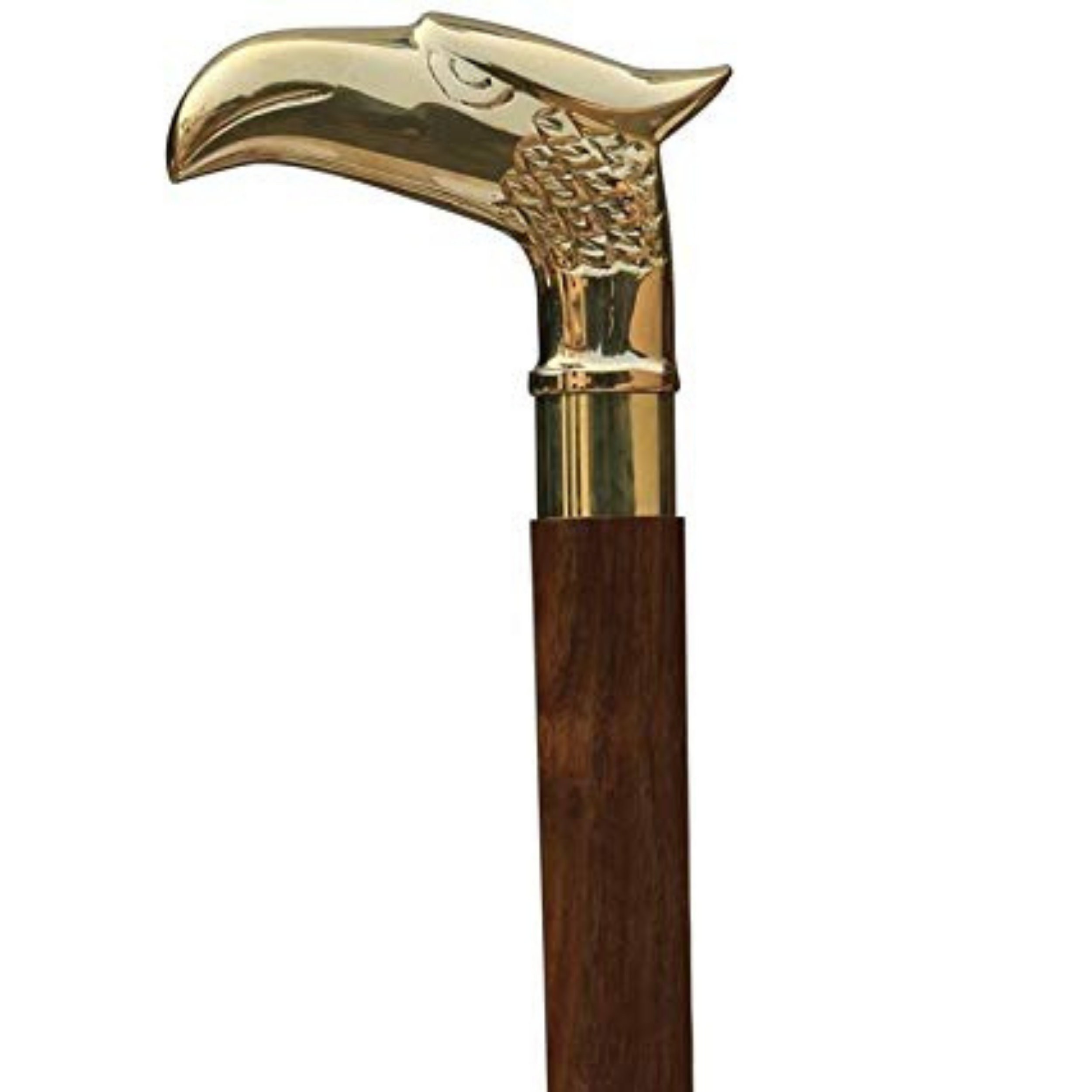 Indian Rosewood Walking Stick / Cane With Brass Eagle Shaped Handle - Etsy