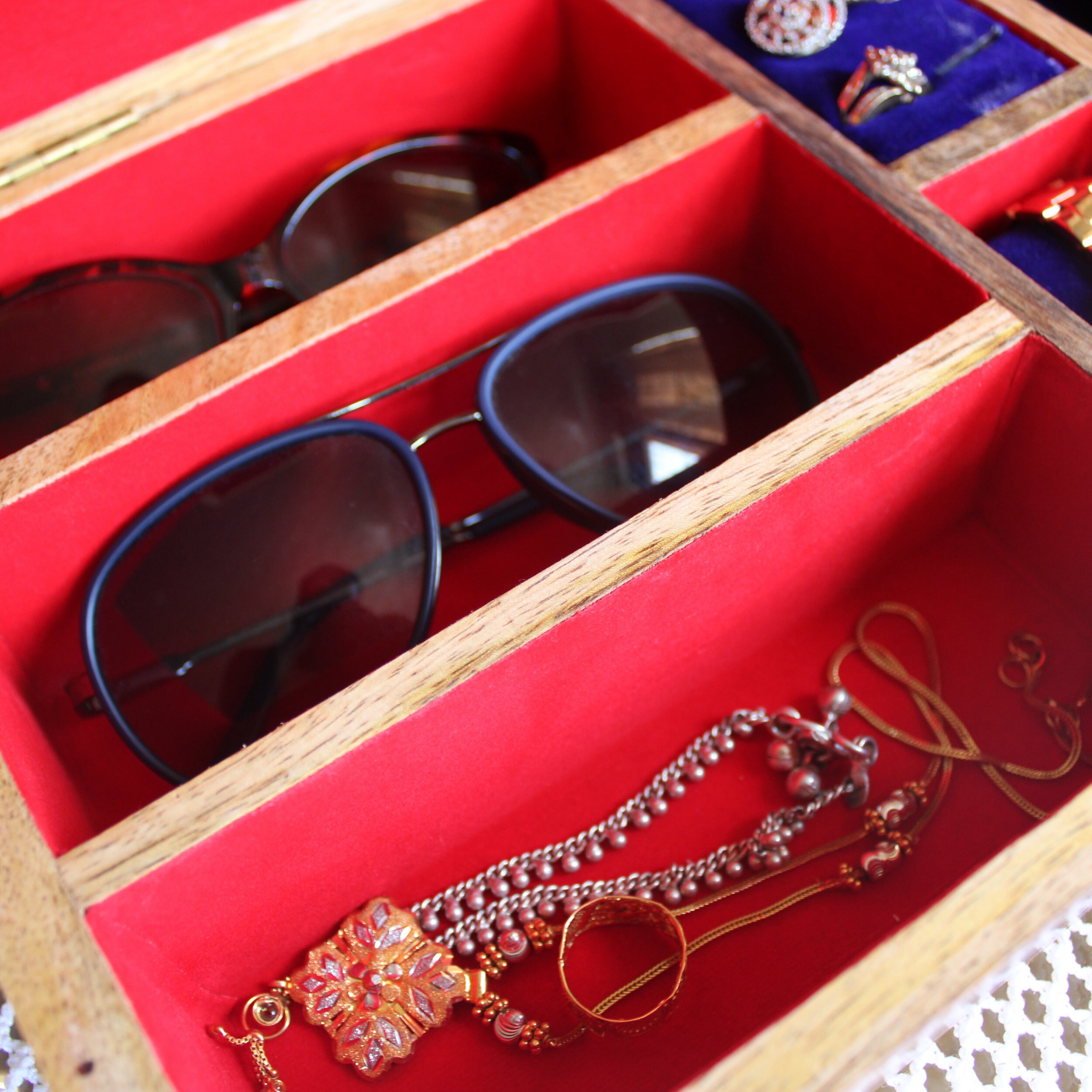 Hand Carved Wooden Storage Box for Watches/spectacles/jewelry - Etsy