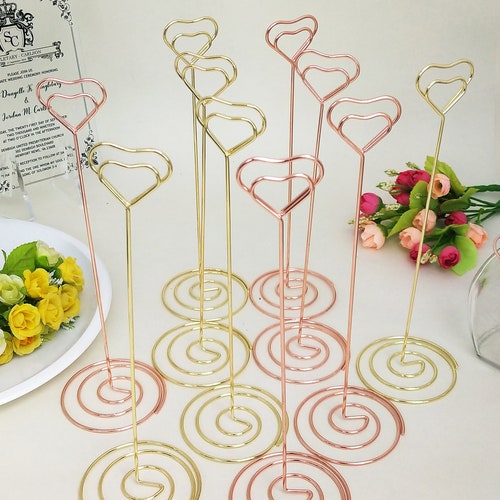 Gold Metal Table Number Stand Table Stands Wedding Reception - Etsy