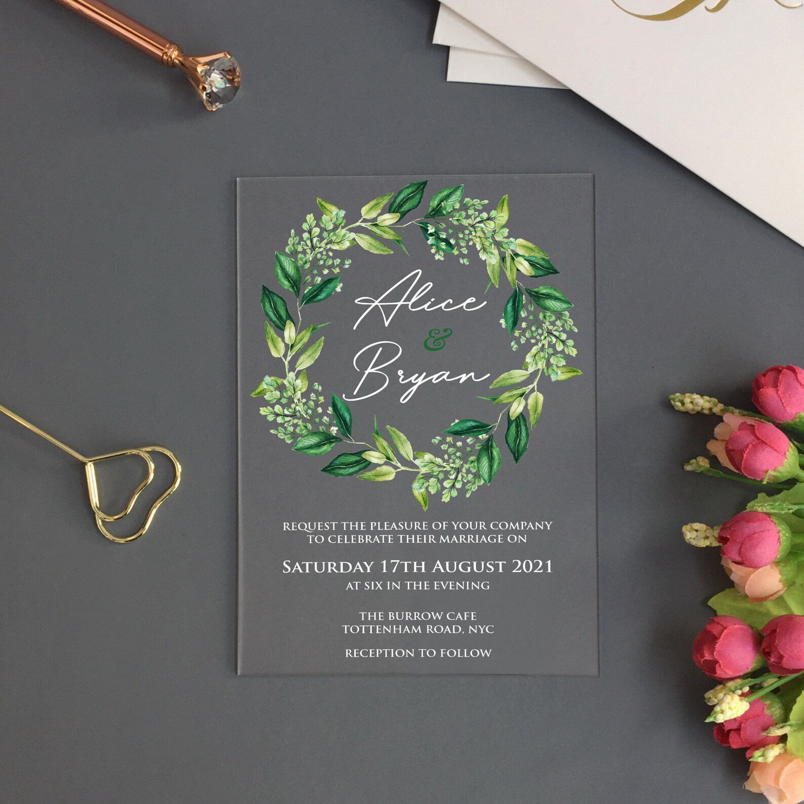 Custom Acrylic Wedding Invitation Acrylic Invites Acrylic - Etsy