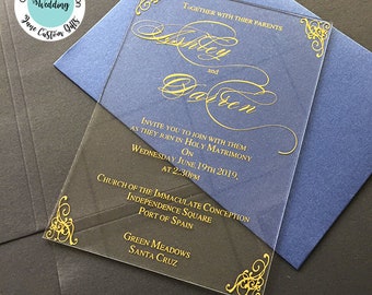 Acrylic invitation | Etsy