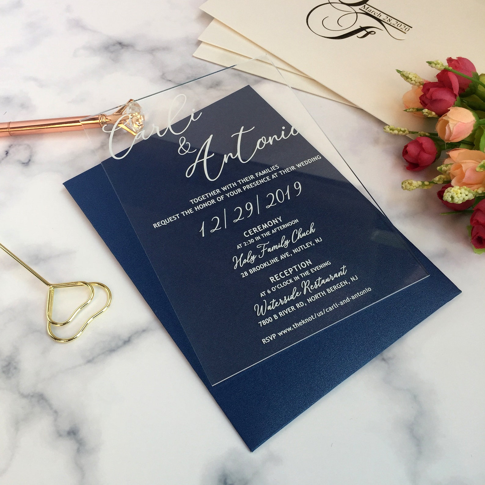 Custom Acrylic Wedding Invitation, Acrylic Invites, Minimalist Acrylic ...