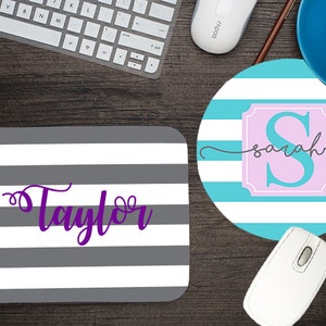 Personalized Mouse Pad, Desk Accessories, Personalized Gifts, Monogram ...