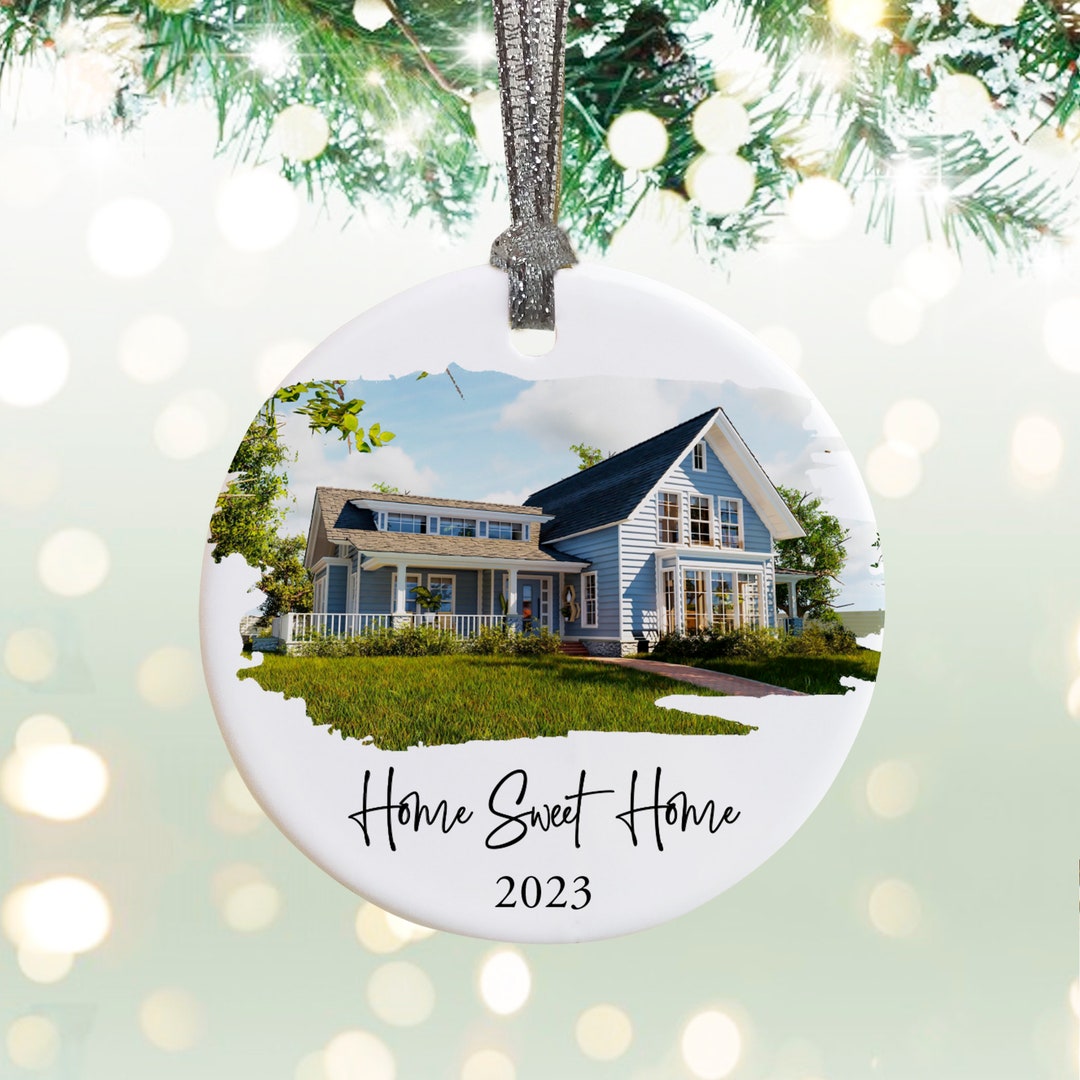 Custom House Ornament, Personalized Home Christmas Ornament ...
