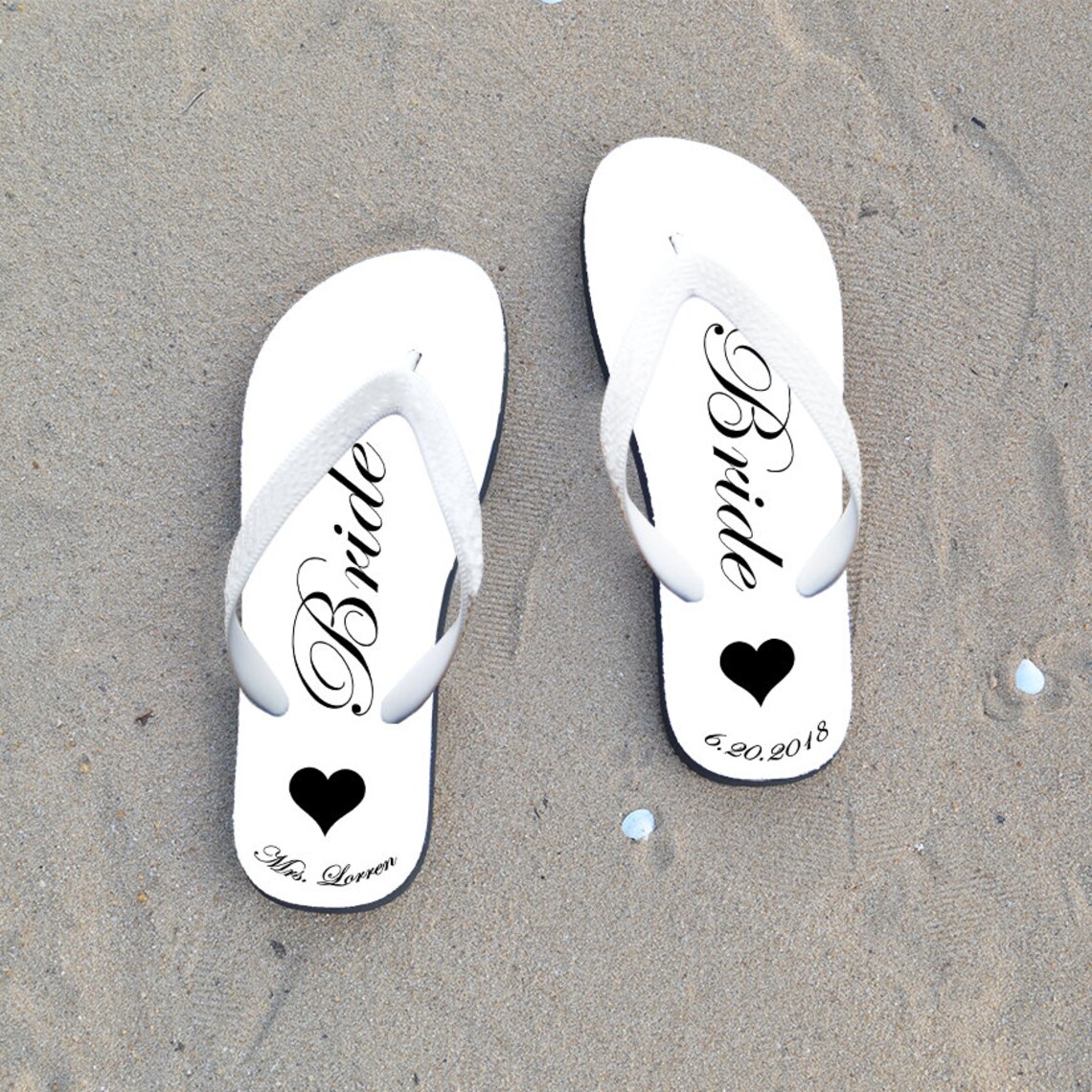 Bride Flip Flopsbride Flip Floppersonalized Flip Flops for - Etsy