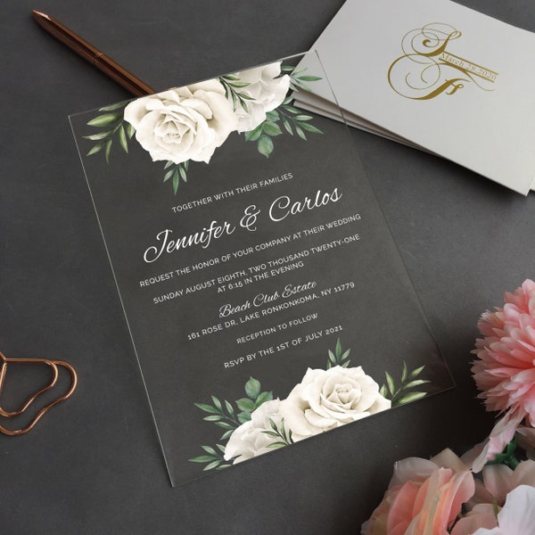 Acrylic Invitation - Etsy