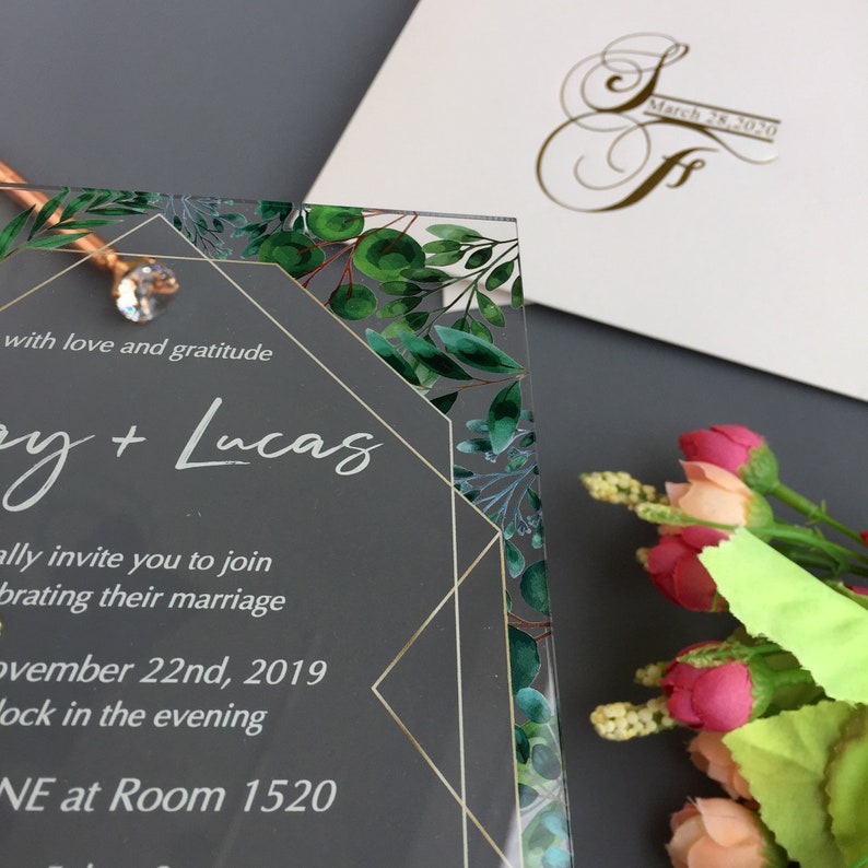 Custom Acrylic Wedding Invitation Acrylic Invites Luxury - Etsy