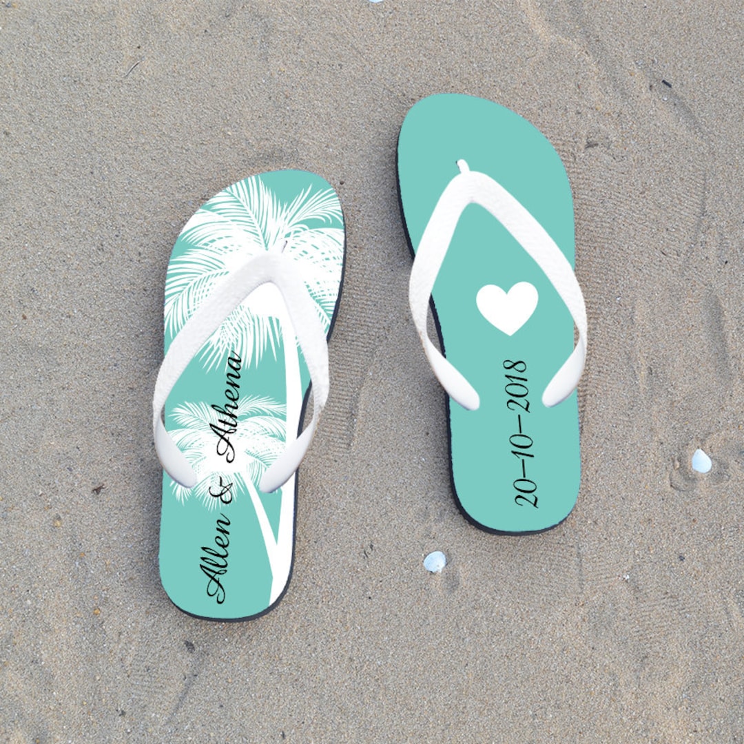 Custom Flip Flop for Wedding Guest ,personalized Flip Flops ,bridesmaid ...