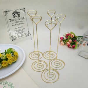 Gold Metal Table Number Stand, Table Stands, Wedding Reception ...
