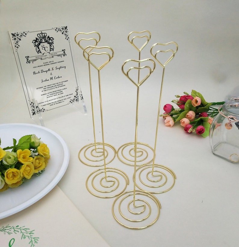 Gold Metal Table Number Stand Table Stands Wedding Reception - Etsy