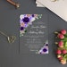 Custom Acrylic Wedding Invitation, Acrylic Invites, Purple Roses ...